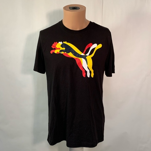 Puma | Shirts | Puma Sport Lifestyle Logo Puma Cat Short Sleeve Tshirt ...